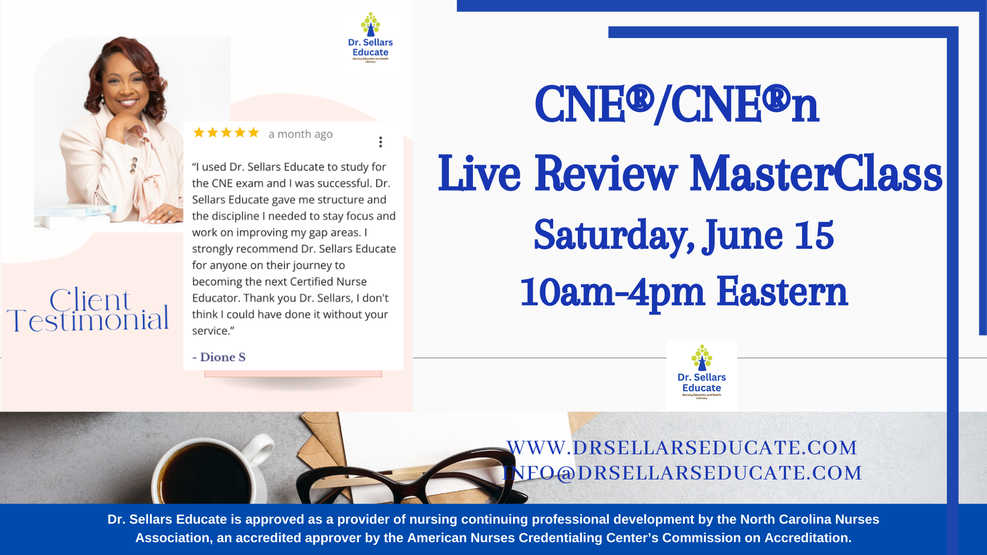 Certified Nurse Educator (CNE®) LIVE Review Master Class(E) Saturday ...